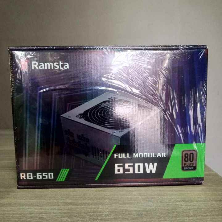 RAMSTA RB-650 80PLUS BRONZE FULL MODULAR 650W GAMING PSU | Lazada PH