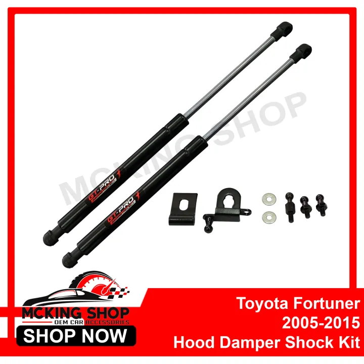 Toyota Fortuner 2012-2015 GT-Pro Hood Damper Shock Kit (Black) | Lazada PH