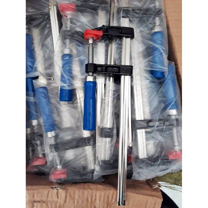 catok kayu 250mm x 50mm biru model slim / catok F 25cm / clamp kayu ...