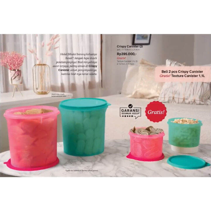 Tupperware Crispy Canister free Texture canister ECER 1PCS | Lazada ...
