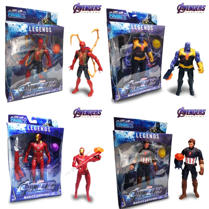 MAINAN AVENGERS MARVEL LEGEND ACTION FIGURE SPIDERMAN IRONMAN CAPTAIN ...