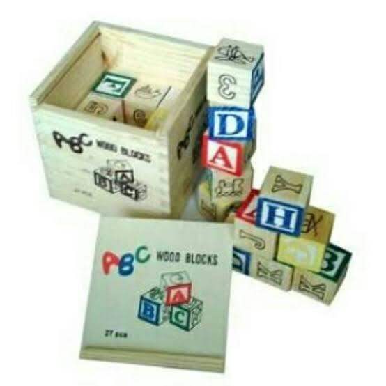 Mainan Edukasi Balok Huruf ABC Wooden Blocks | Lazada Indonesia