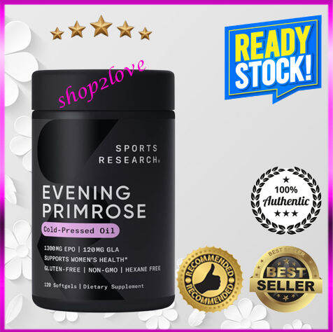 Sports Research Evening Primrose Supplement 1300mg from Cold-Pressed ...