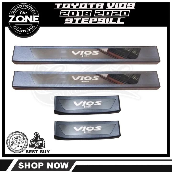 Toyota Vios 2018-2020 Gen 4 Door Side Step Sill / Scuff Plate Guard ...