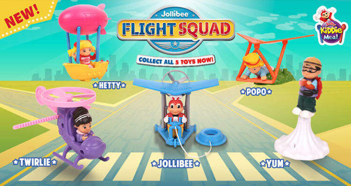ATC-Jollibee Kiddie Toy Flight Squad Jollibee 2023 Toy Complete Set ...