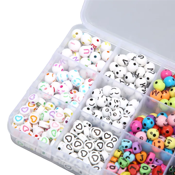 Acrylic Alphabet Number Beads, Early Education Letter Beads Bracelets ...