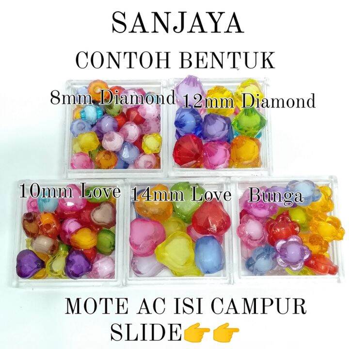 Mote Isi / Manik Akrilik Isi / Manik Bentuk / Manik Isi Bentuk / Mote ...