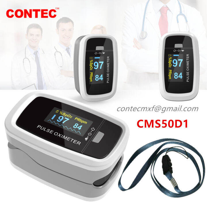 CONTECMED CMS50D1 Grey Finger Pulse Oximeter Blood Oxygen Saturation ...