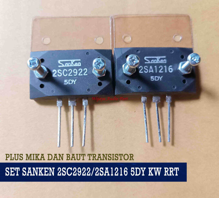 SET TRANSISTOR SANKEN 2SC29222 - SA1216 PLUS MIKA DAN BAUT KODE 5DY RRT CHINA 2922 1216 | Lazada ...