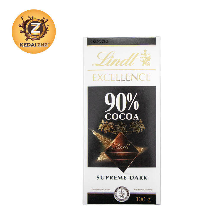 Chocolate Lindt EXCELLENCE 90% COCOA SUPREME DARK Chocolate Bar 100g ...