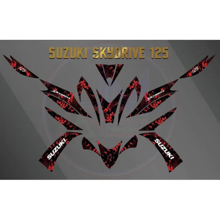SUZUKI SKYDRIVE 125 REGULAR NON REFLECTIVE MOTORCYCLE DECALS WITH FREE ...