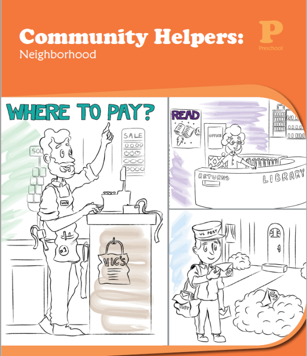 Preschool English Activity Workbook/ Worksheets: Community Helpers ...