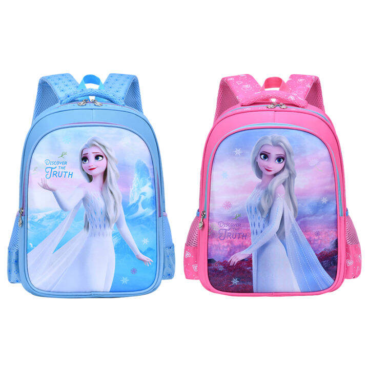 School Bag for Kid Girl New Frozen Elsa Cartoon Print Schoolbag 6-10 ...