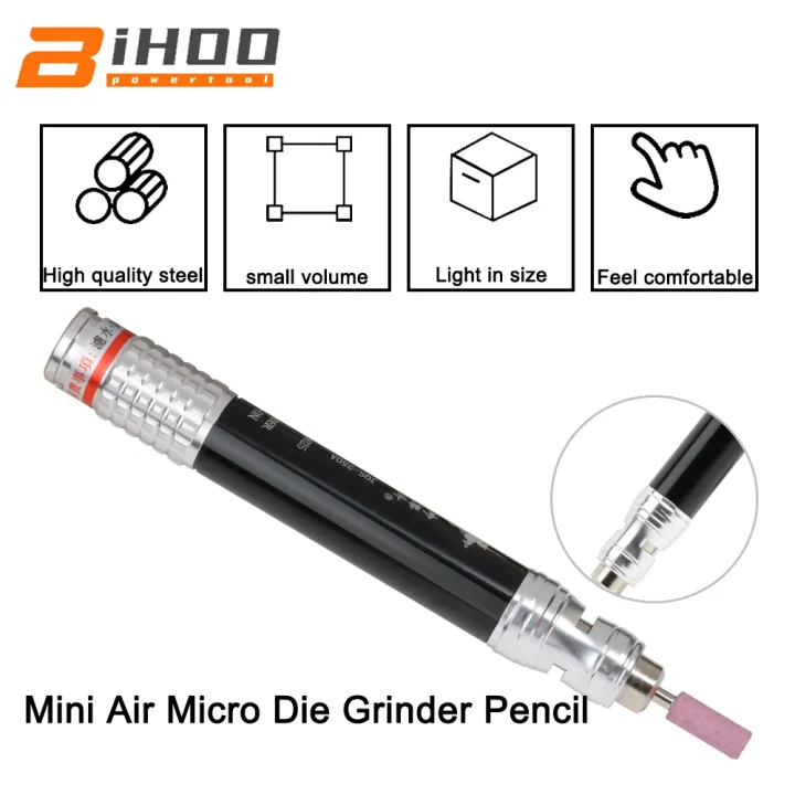 BIHOO Mini Air Microเครื่องเจียรดินสอ1/4นิ้ว90PSI 65000RPM Poilshing ...
