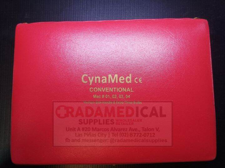 Cynamed USA Laryngoscope Conventional Mac 4 Blades 1 Handle 3 Bulbs ...