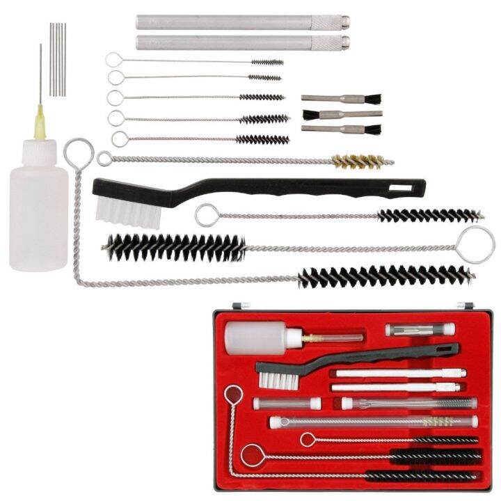 Air Brush Spray Cleaning Kit 23Pc Airbrush Gravity Paint Mini HVLP ...