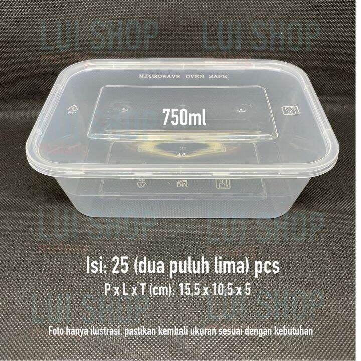 Thinwall DM 750ml Rectangle Food Container Box [PER SLOP] | Lazada Indonesia