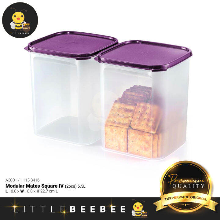 Tupperware Modular Mates Square IV / Modular Mates / MM / (5.5L) 2units ...