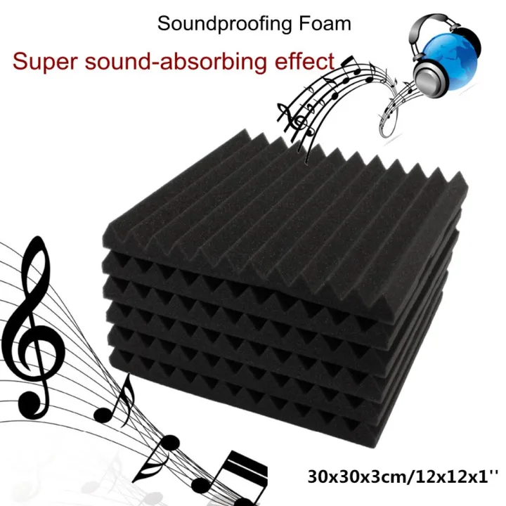 1 PCS 30*30*3 cm Polyurethane Foam Black Soundproof Sponge Foam Sound ...
