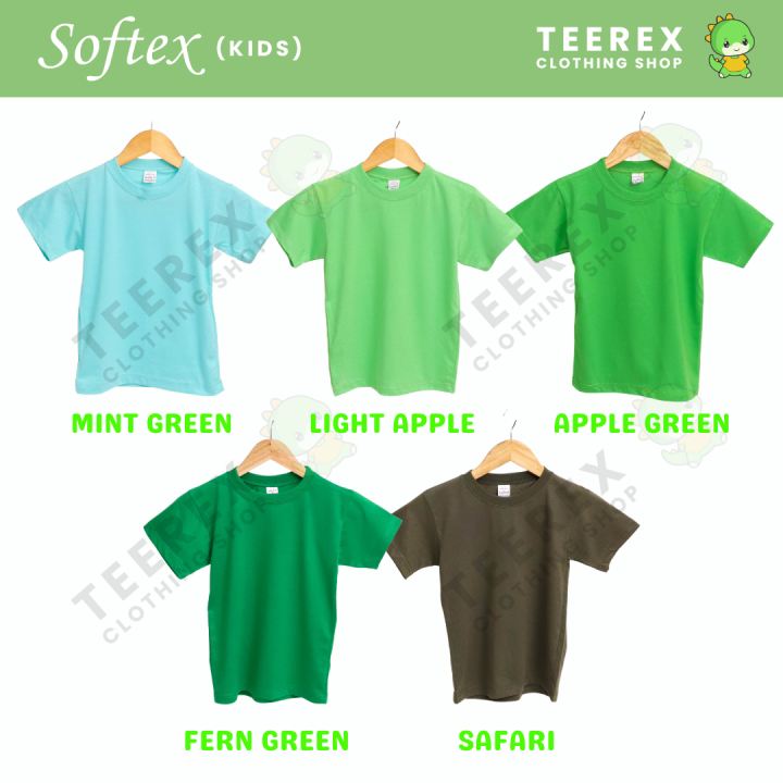 SOFTEX KIDS Roundneck PLAIN T-SHIRT - Shades of Green | Lazada PH