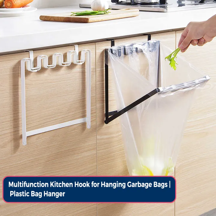 Multifunction Kitchen Hook for Hanging Garbage Bags | Plastic Bag ...