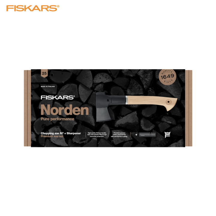 Fiskars Norden Chopping Axe N7 + Sharpener Set | Lazada