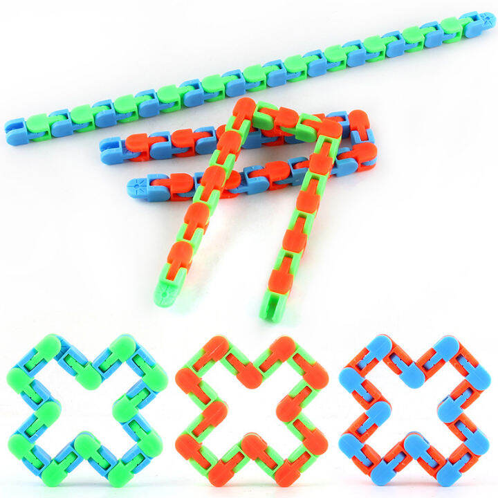 GoStar Link Funny Track Snap Click Fidget Toy Finger Sensory Toy Snake ...