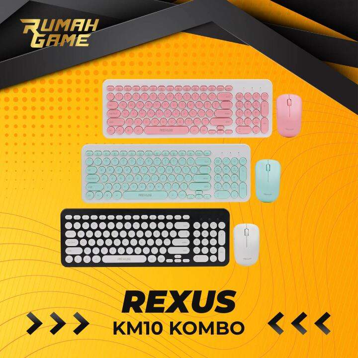 Rexus KM10 / KM 10 Keyboard Mouse WIreless Combo | Lazada Indonesia