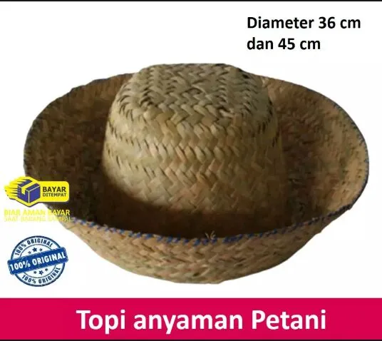 TOPI ANYAMAN PETANI UNIK TRADISIONAL MADURA | Lazada Indonesia