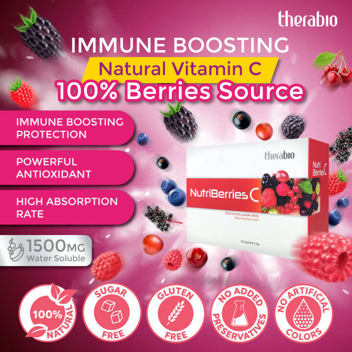 Therabio Nutri Berries Natural Vitamin C 维生素C增强免疫 Immune Boosting ...
