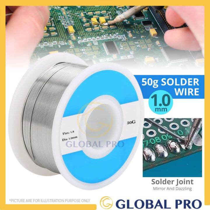 50G 1.0mm Shinning Point Solder Wire Soldering Wire Pateri Solder Set ...