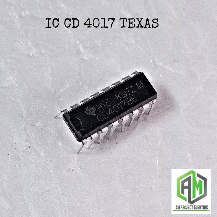 IC CD4017 HCF4017 CD 4017 Merk texas gratis socket 16 pin | Lazada ...