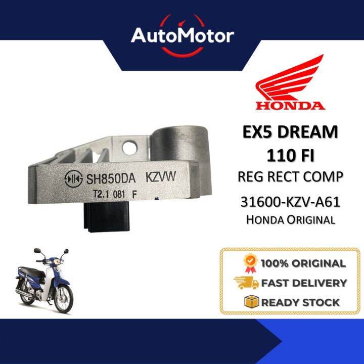 100% ORIGINAL HONDA EX5 DREAM110FI RECTIFIER REGULATOR 31600-KZV-A61 ...