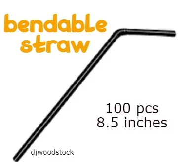 WHITE BENDING STRAW, 100 pcs, 8.5 inches | Lazada PH
