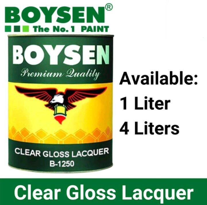 Boysen Clear Gloss Lacquer B1250 Liter / Gallon High Gloss Lacquer for ...