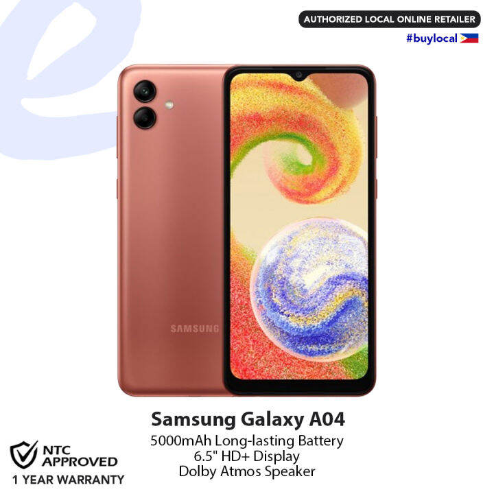 Samsung Galaxy A04 3GB+32GB Storage 5000mAh Long-lasting Battery 6.5" HD+ Display, Dolby Atmos ...