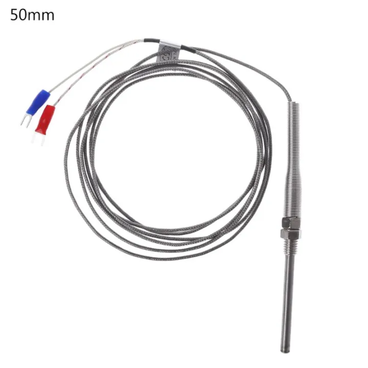K type Thermocouple 2m Cable M8 Thread Temperature Sensor Probe 50mm ...