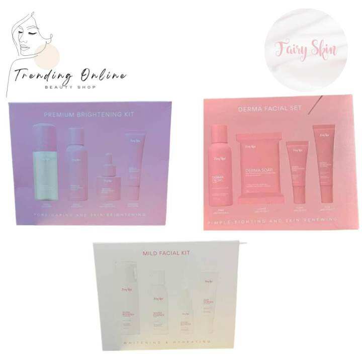Fairy Skin Derma Facial Set | Mild Kit | Premium Brigthening Kit ...