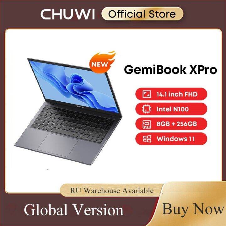 CHUWI Gemibook Xpro Laptop Intel N100 Processors 8GB RAM 256GB SSD 14.1 ...