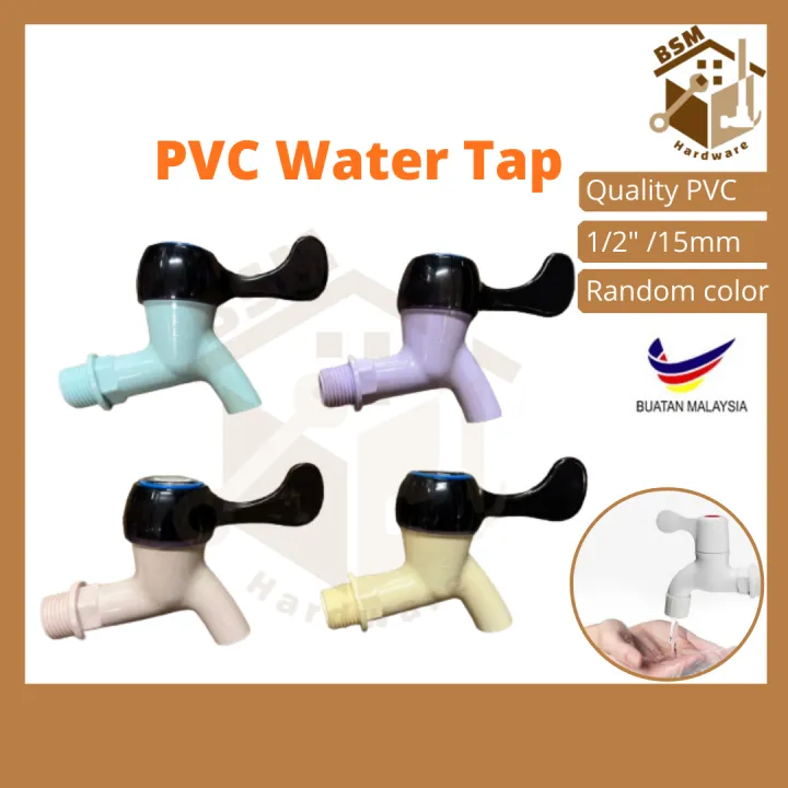 BSM Colourful 1/2" 15mm PVC Bib Water Tap Plastic Water Tap Kitchen ...