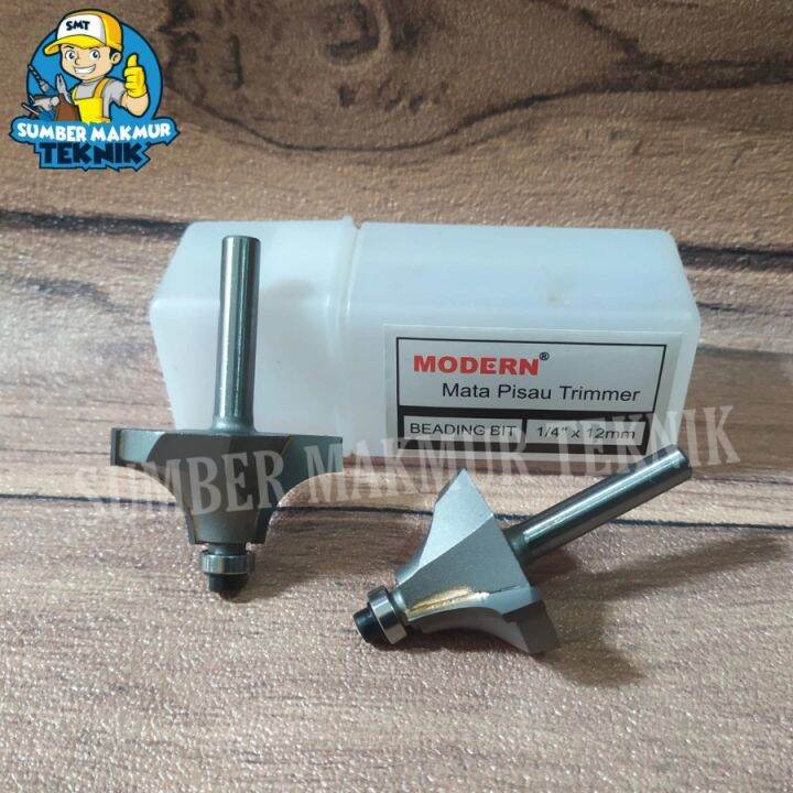 Mata Profil Kayu Beading Bit Router 1/4 x 1/2 inch ( 12 mili ) Modern ...