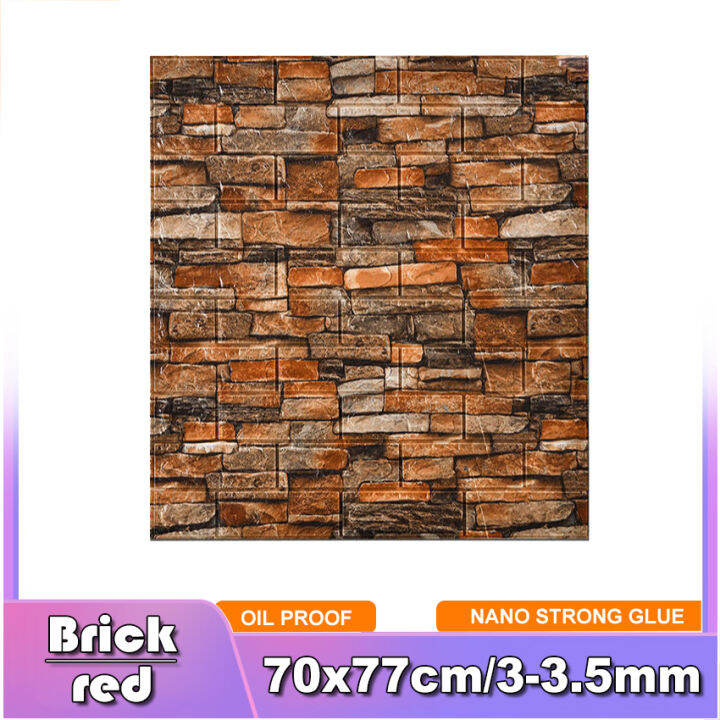 510PCS 70*77cm Decor Home 3D Brick wall stickers Good rendering No ...
