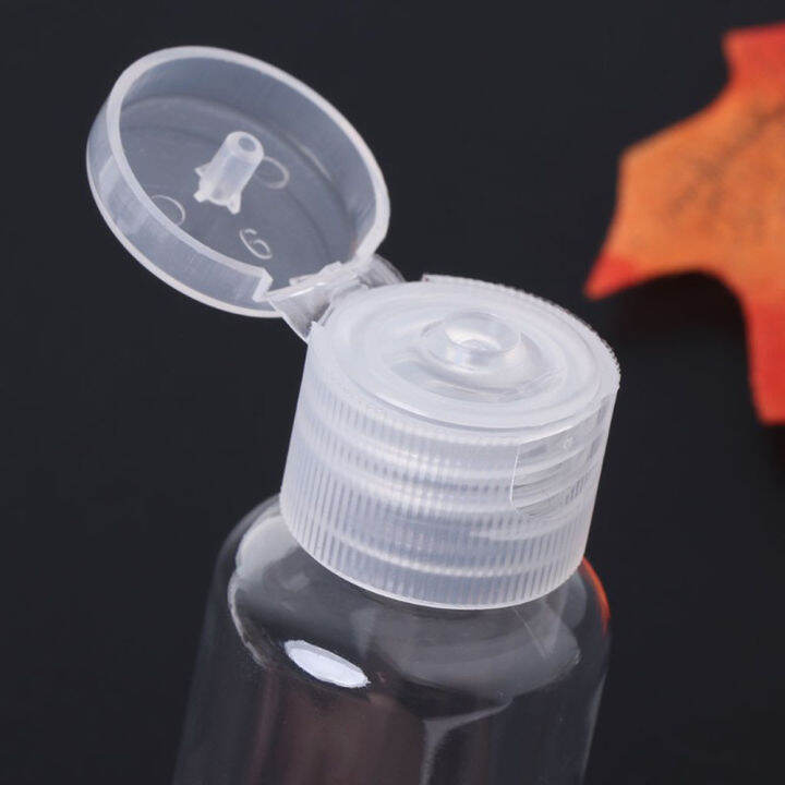 [AMK] 1 PC Plastic Transparent Flip Cap Bottle Travel Empty Mini ...