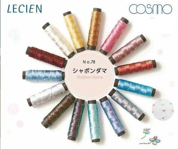 Lecien cosmo shabon-dama metallic thread ไหมปักดิ้นญี่ปุ่นแท้(ราคาต่อ 1 ...