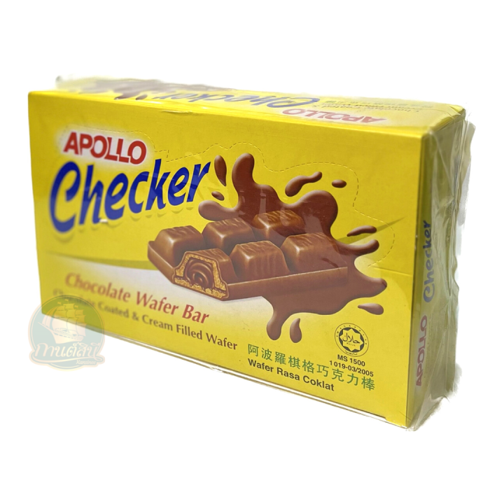 Apollo Checker เวเฟอร์สอดไส้ช็อกโกแลต ขนาด 18 กรัม บรรจุ 24 ชิ้น ...