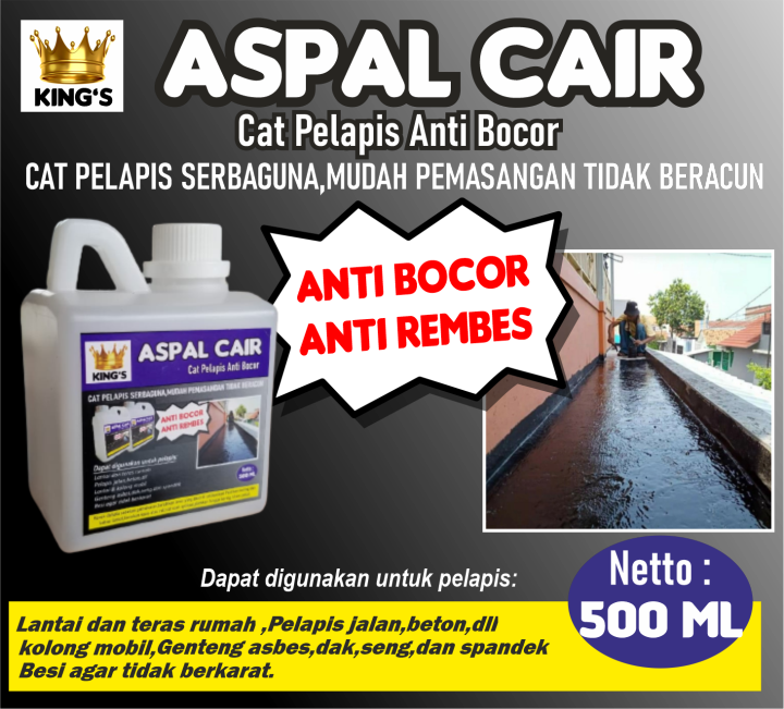 Aspal Cair Emulsion 500 ml Cat Anti Bocor Waterproofing | Lazada Indonesia