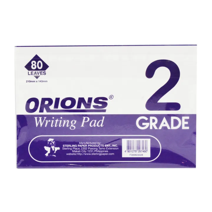 Orions Writing Pad Grade 2 Solo | Lazada PH