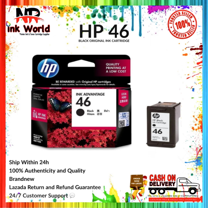 HP 46 Black Original Ink Advantage Cartridge (CZ637AA) HP46 | Lazada PH