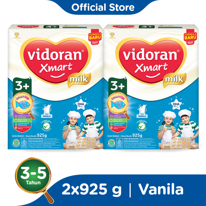 Vidoran Xmart 3+ Vanilla 925gr Susu Formula Pertumbuhan Anak 3-5 Tahun ...