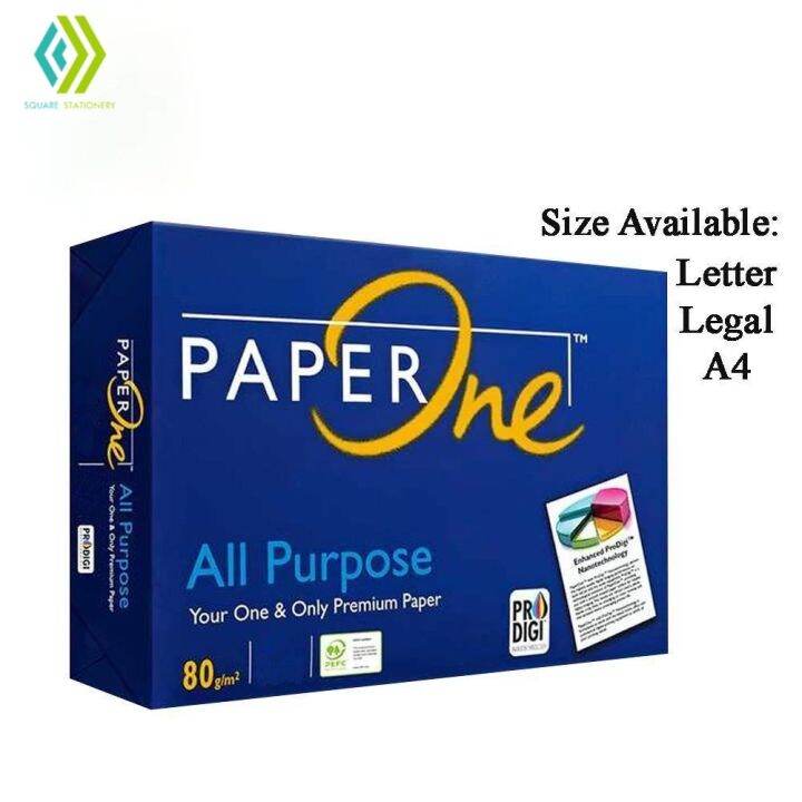 Paper One All Purpose Bond Paper A4/Letter/Legal Size 80 gsm. 1 Ream ...